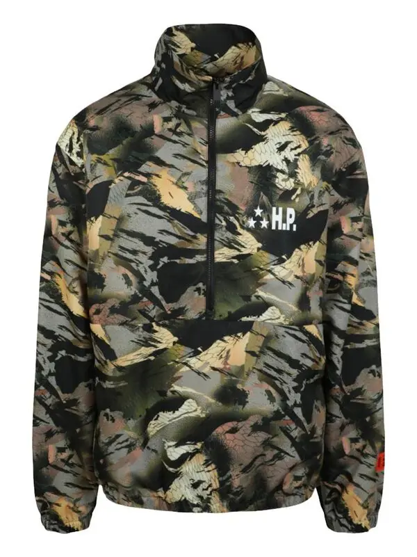 Heron Preston Camouflage Tape Windbreaker - Black