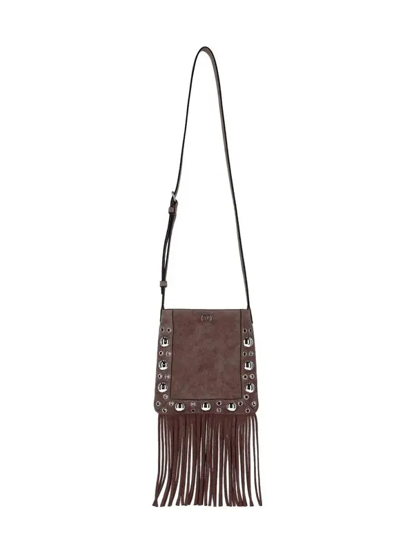 Valentino Garavani Small Suede Shoulder Bag - Brown