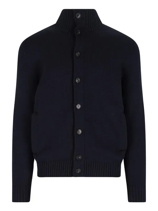 ZANONE Chioto" Virgin Wool Cardigan - Blue