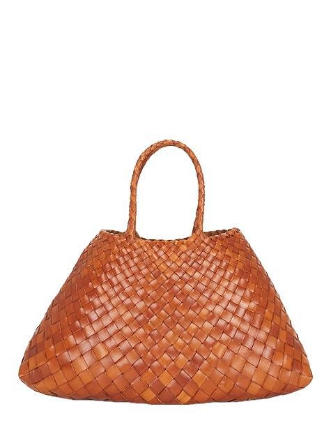 Dragon Diffusion Small Woven Leather Bag - Tan