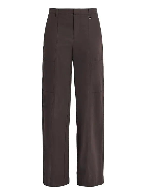 Vince Stretch-cotton Panelled Trousers - Brown