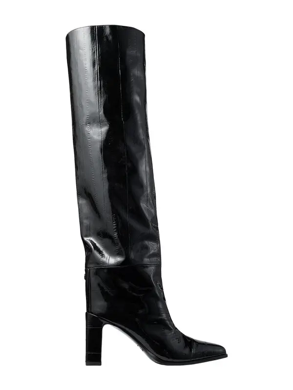 JIMMY CHOO Caly 85 Leather Over-the-knee Boots - Black