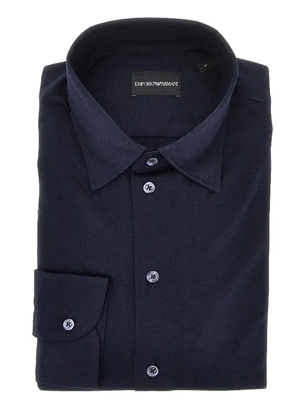Emporio Armani Stretch Jersey Shirt An - Blue