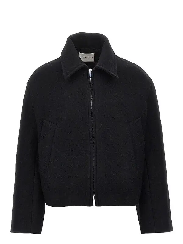 Studio Nicholson Double Zip-up Short Coat - Black