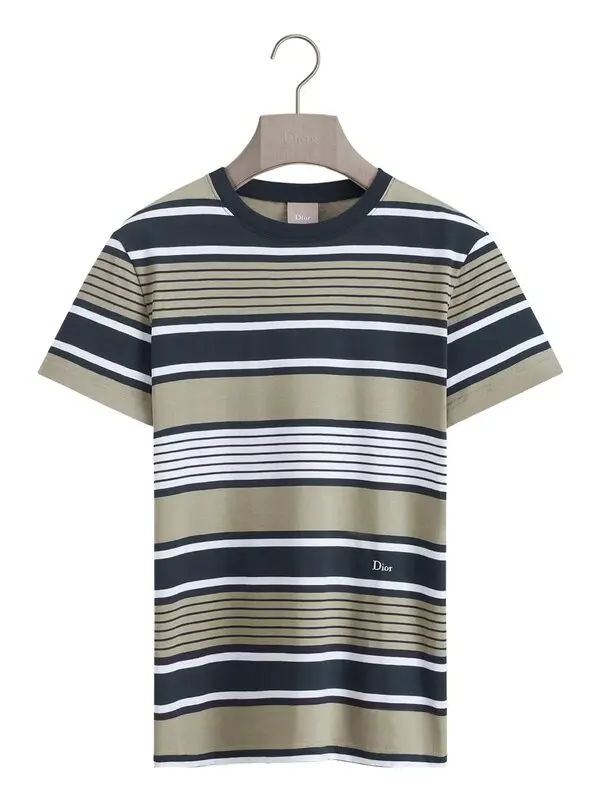 Dior Dioriviera Striped T-shirt, Relaxed Fit - Black