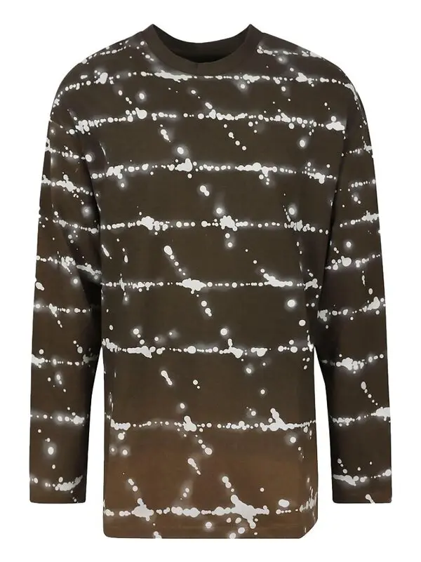JIL SANDER Patterned Long Sleeved T-shirt - Green