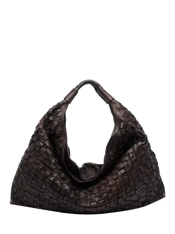 CAMPOMAGGI Atena Intrecciato Tote Bag - Black
