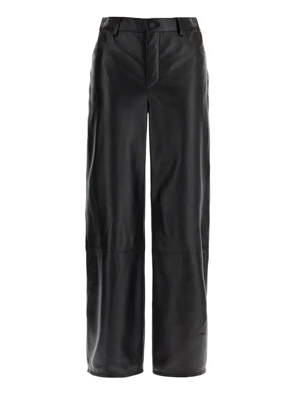 Loulou De Saison High-waisted Wide-leg Casual Trousers - Black