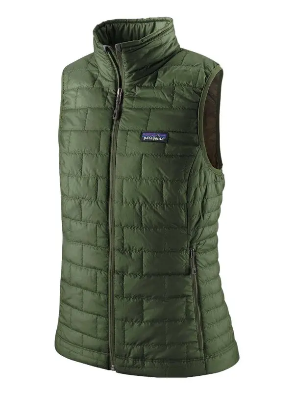 Patagonia Quilted High Neck Vest - Green
