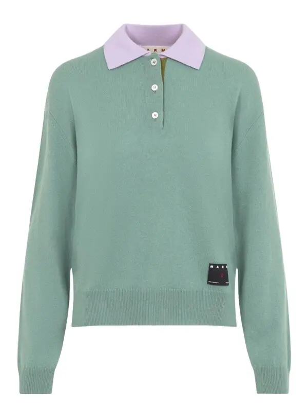Marni Polo Neck Sweater - Green
