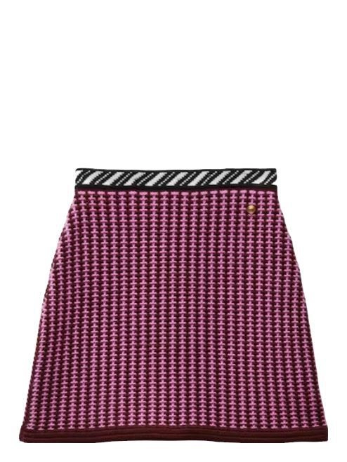 Versace Crochet-stitch Knitted Mini Skirt - Pink