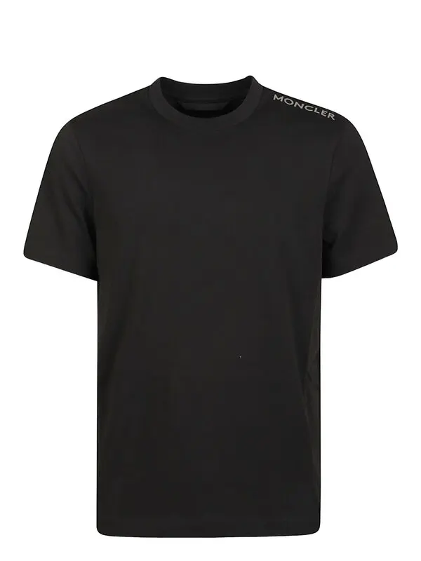 Moncler Logo Detailed Crewneck T-shirt - Black
