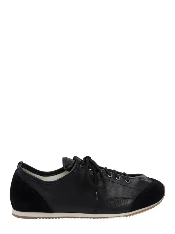 LEMAIRE Round-toe Lace-up Sneakers - Black