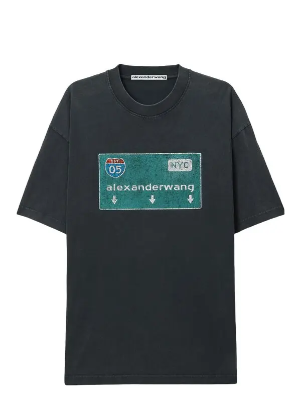 Alexander Wang Short-sleeved T-shirt - Washed Black