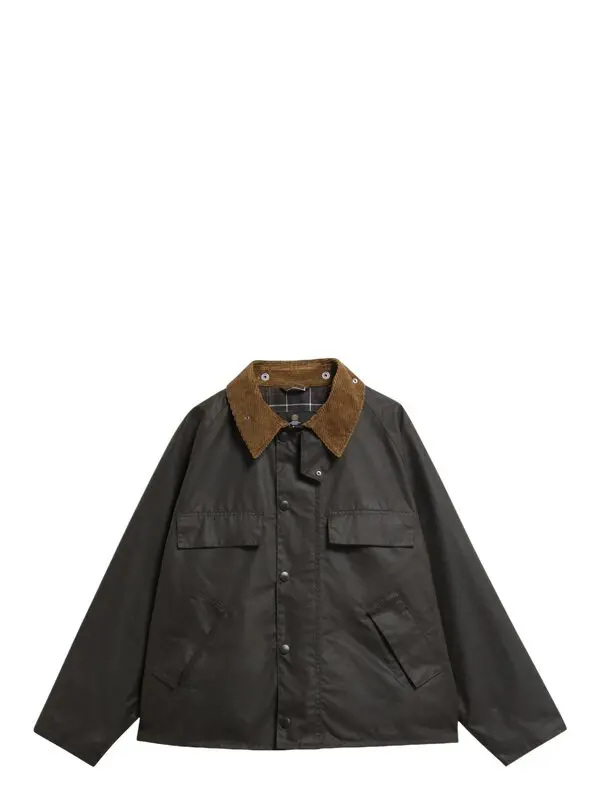 Barbour Waxed Cotton Pocket Transport Jacket - Dark Brown