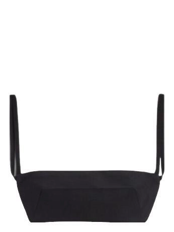 JIL SANDER Silk Faille Cropped Top - Black