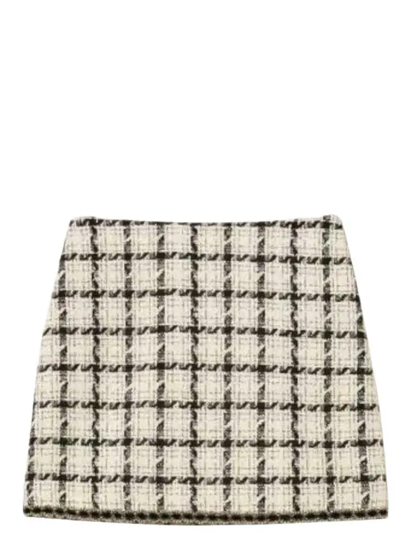 TWINSET Plaid Bouclé Mini Skirt - Multi-color