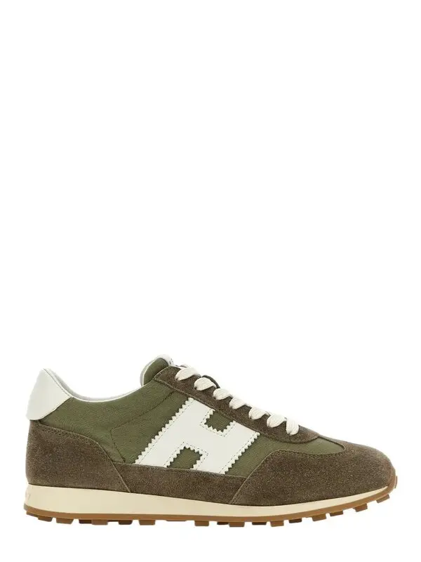 Hogan Round-toe Lace-up Sneakers - Green
