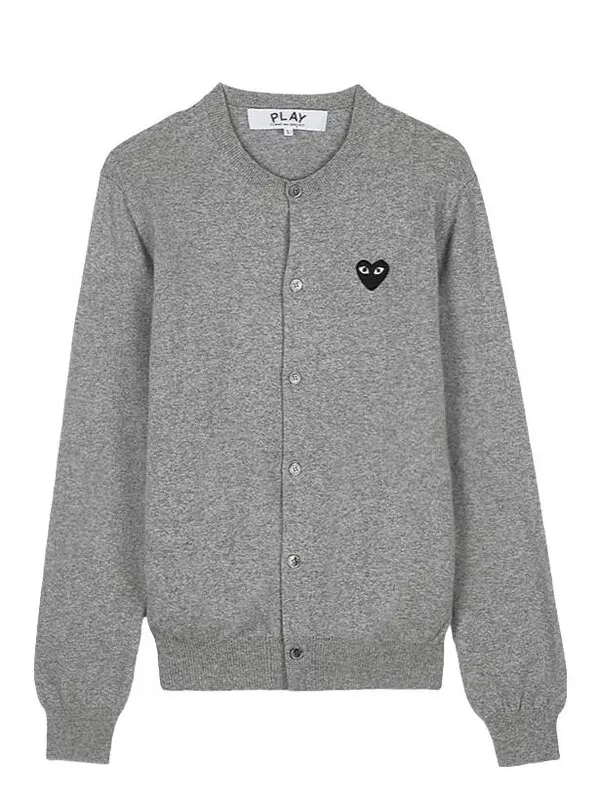 Comme Des Garçons Long Sleeve Cardigan - Light Gray