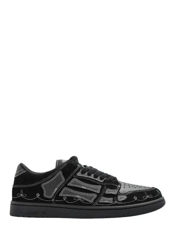 Amiri Western Skeleton Low-top Sneakers - Black