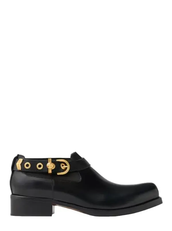 Versace Orlando Leather Chelsea Boots With Medusa Buckle - Black