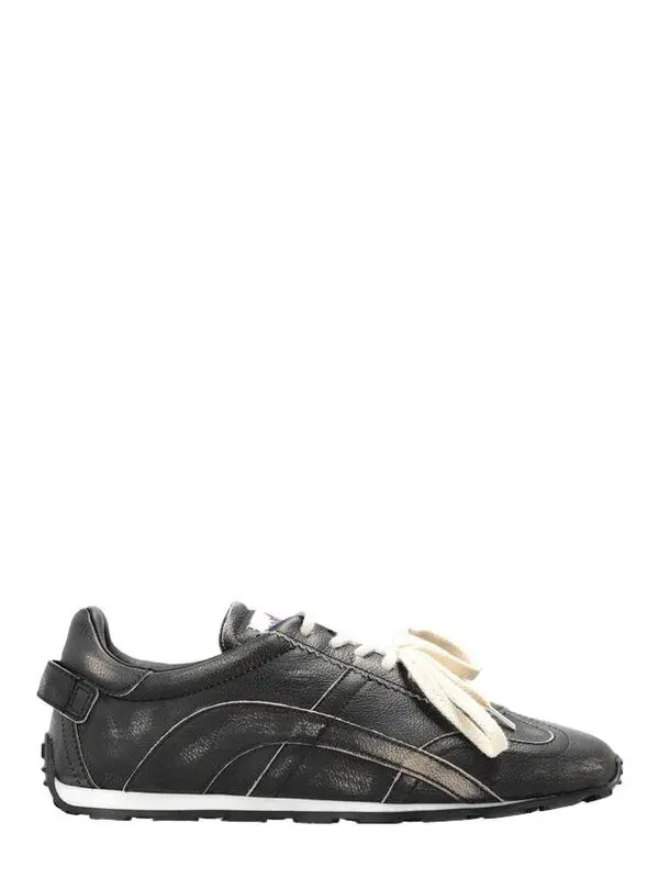 Dsquared2 Lace-up Sneakers With Perforated Details - Black