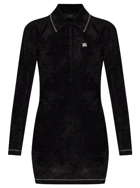 Amiri Logo Polo Mini Dress - Black