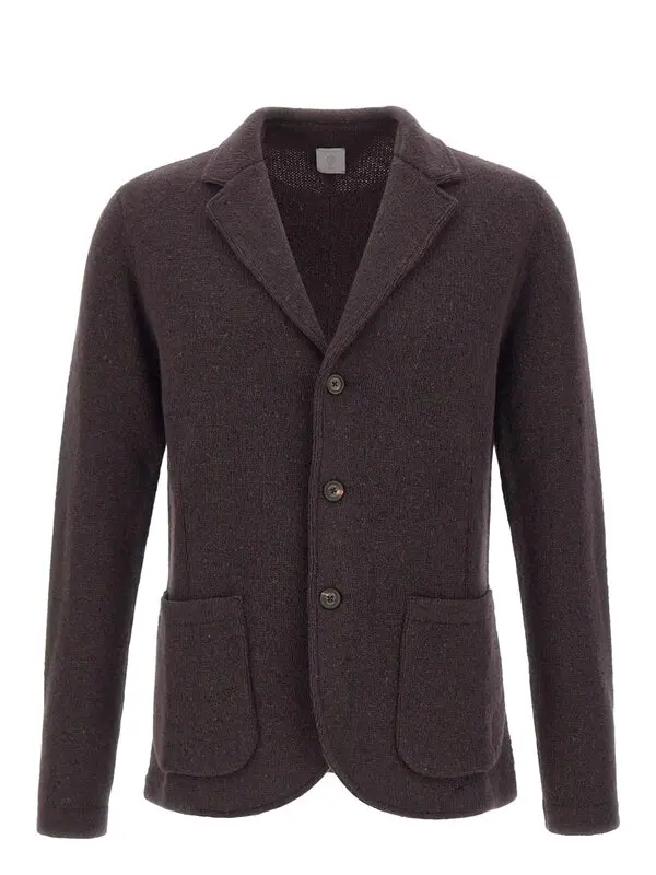 Eleventy Patch Pocket Knit Blazer - Black