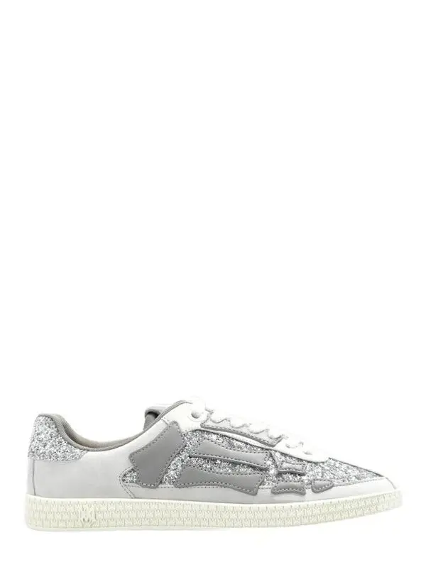 Amiri Pacific Bones Glitter Low-top Sneakers - Silver Gray