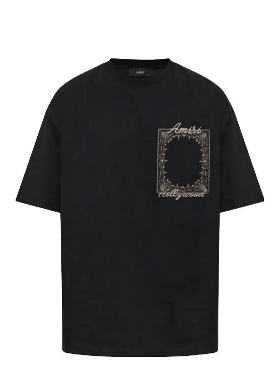 Amiri Logo Embroidered T-shirt - Black