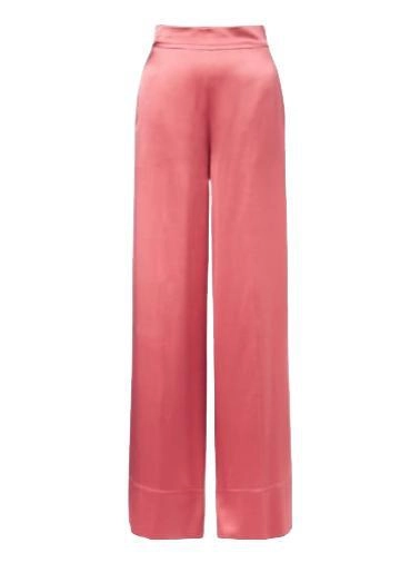 JOSEPH Dijon Silk Satin Wide-leg Pants - Pink