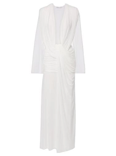 Christopher Esber Ripple Draped Jersey Gown - White
