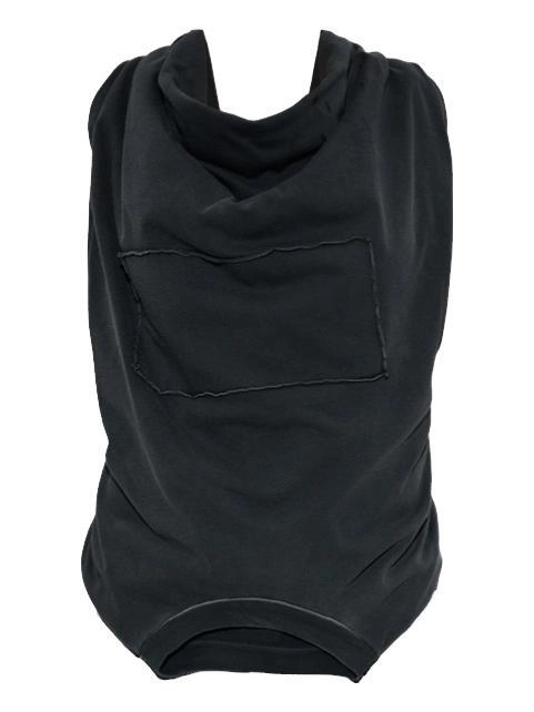 MAISON MARGIELA Asymmetrical Draped Top - Black