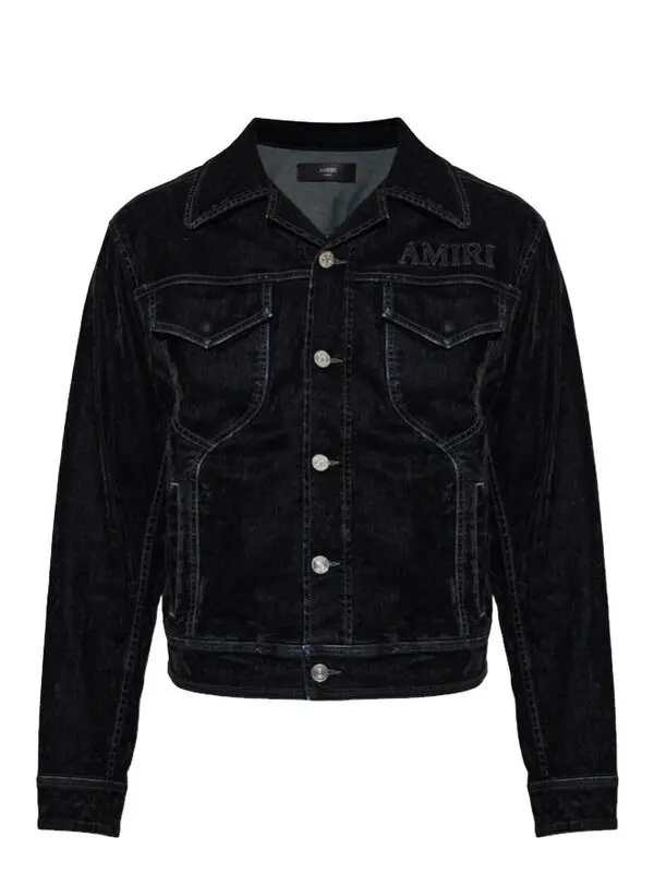 Amiri Long-sleeve Denim Jacket - Black