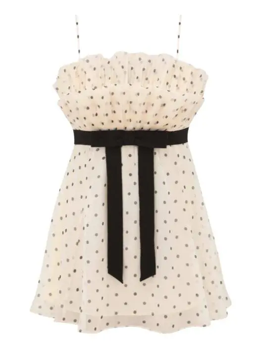 Zimmermann Polka Dot Ruffled Top - Cream