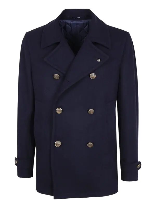 Tagliatore Double-breasted Pea Coat - Navy Blue