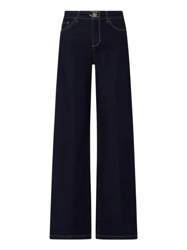 Liu Jo Wide-leg Jeans With Logo Detail - 7s000