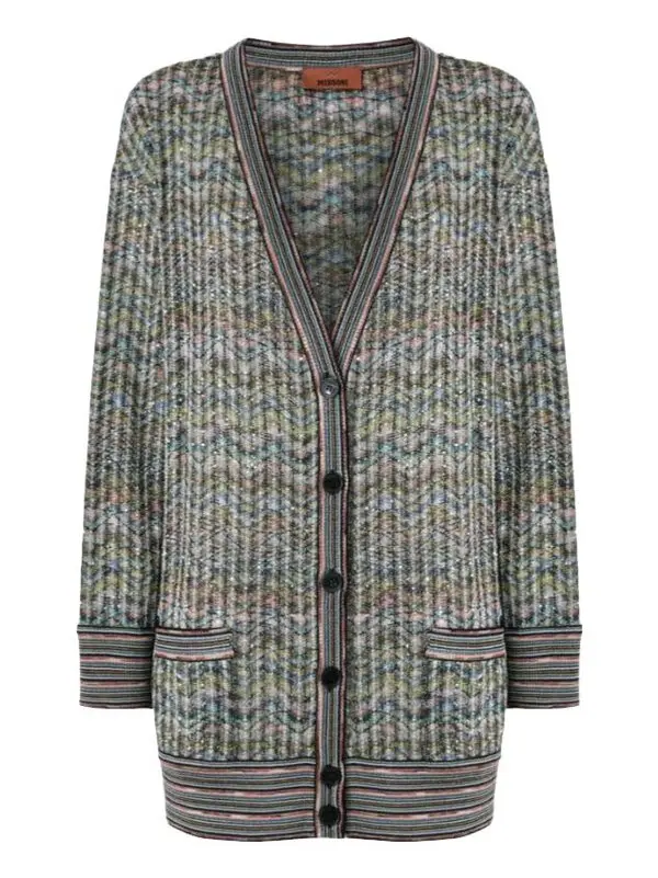 Missoni Sequin-embellished Zigzag-pattern Cardigan - Multi