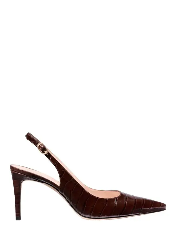 STUART WEITZMAN Power Slingback 75 Pumps - Walnut