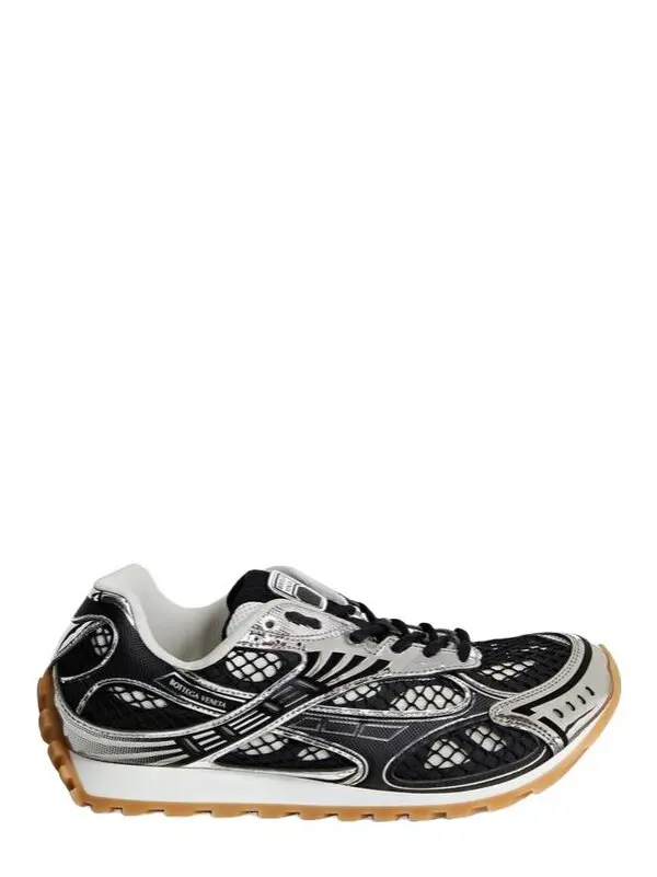 Bottega Veneta Orbit Lace-up Sneakers - Black/silver
