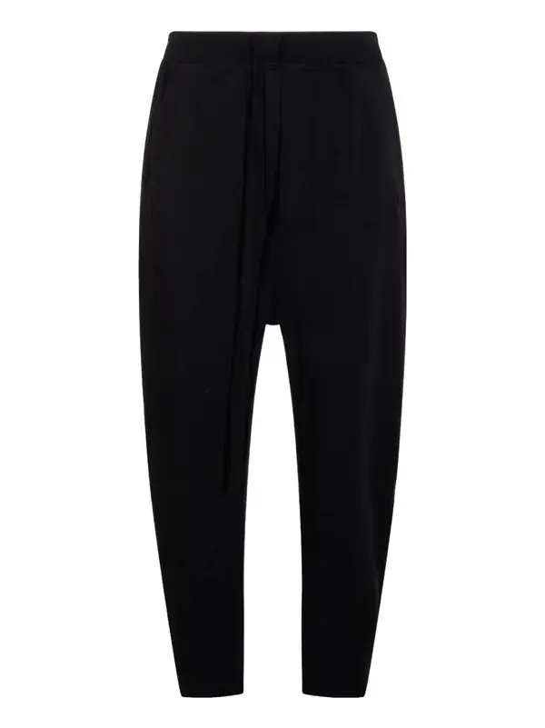 THOM KROM Drawstring Drop-crotch Trousers - Black