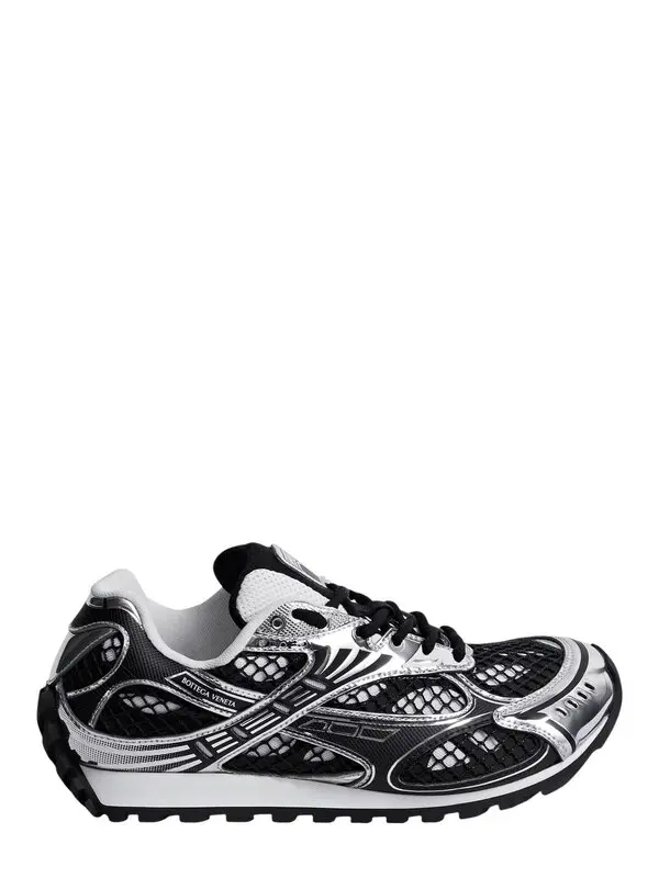 Bottega Veneta Orbit Lace-up Sneakers - Black/silver