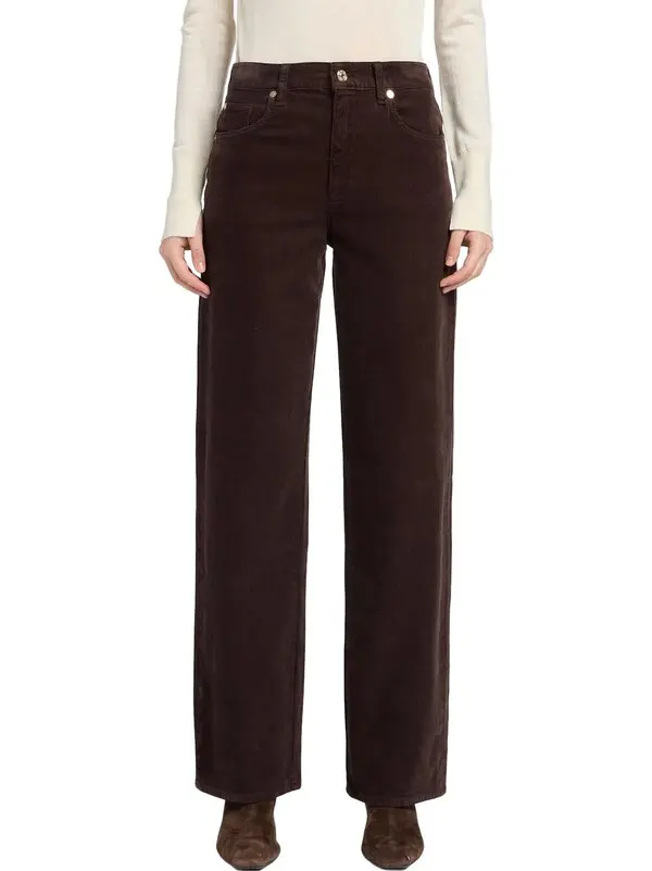 7 For All Mankind Stovepipe Belt-loop Corduroy Trousers - Black