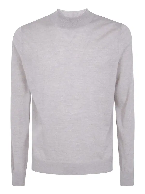 GRAN SASSO Long Sleeved Mock Neck Jumper - Sand