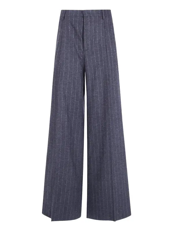 Tagliatore Pinstriped Trousers - Anthracite