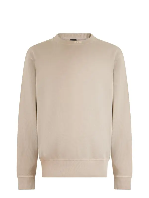 Hugo Boss Logo Crewneck Sweatshirt - Beige