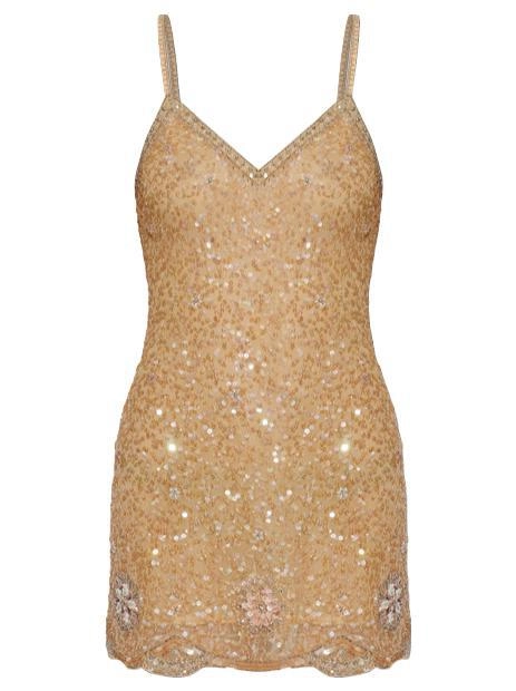 LoveShackFancy Lyrika Sequined Mini Dress - No