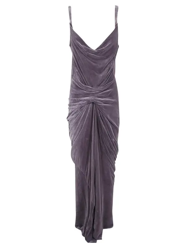 Rick Owens Strutter Draped Maxi Dress - Black