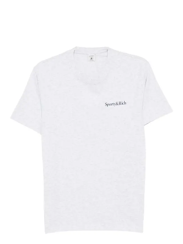 SPORTY  RICH Sporty & Rich Crewneck Short Sleeve T-shirt - Grey