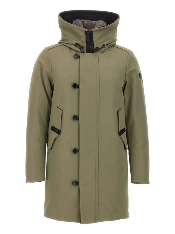 Peuterey Long-sleeve Parka With Detachable Fur Collar - Green